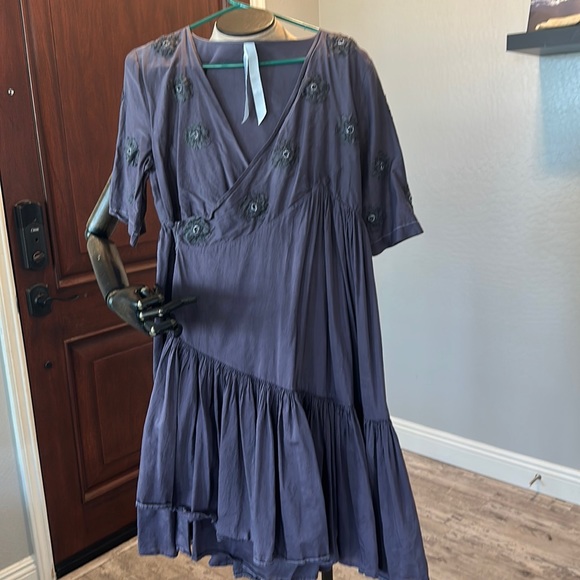 Merlette | Dresses | Merlette Wrap Around Cotton And Silk Dress Size ...